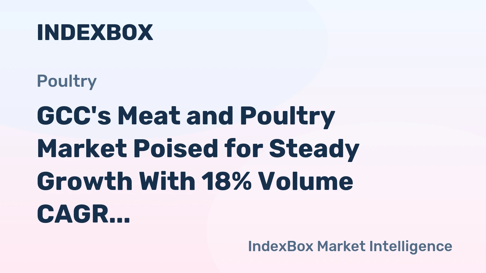 GCC's Meat and Poultry Market Poised for Steady Growth With 18% Volume CAGR Through 2035