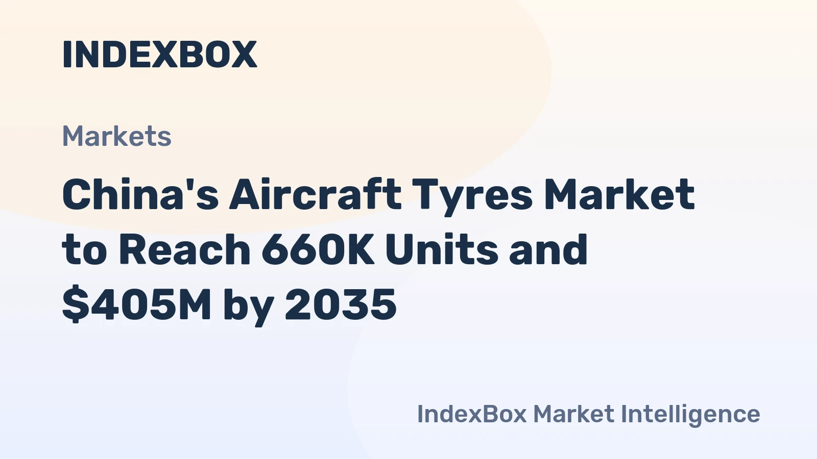 China's Aircraft Tyres Market to Reach 660K Units and $405M by 2035
