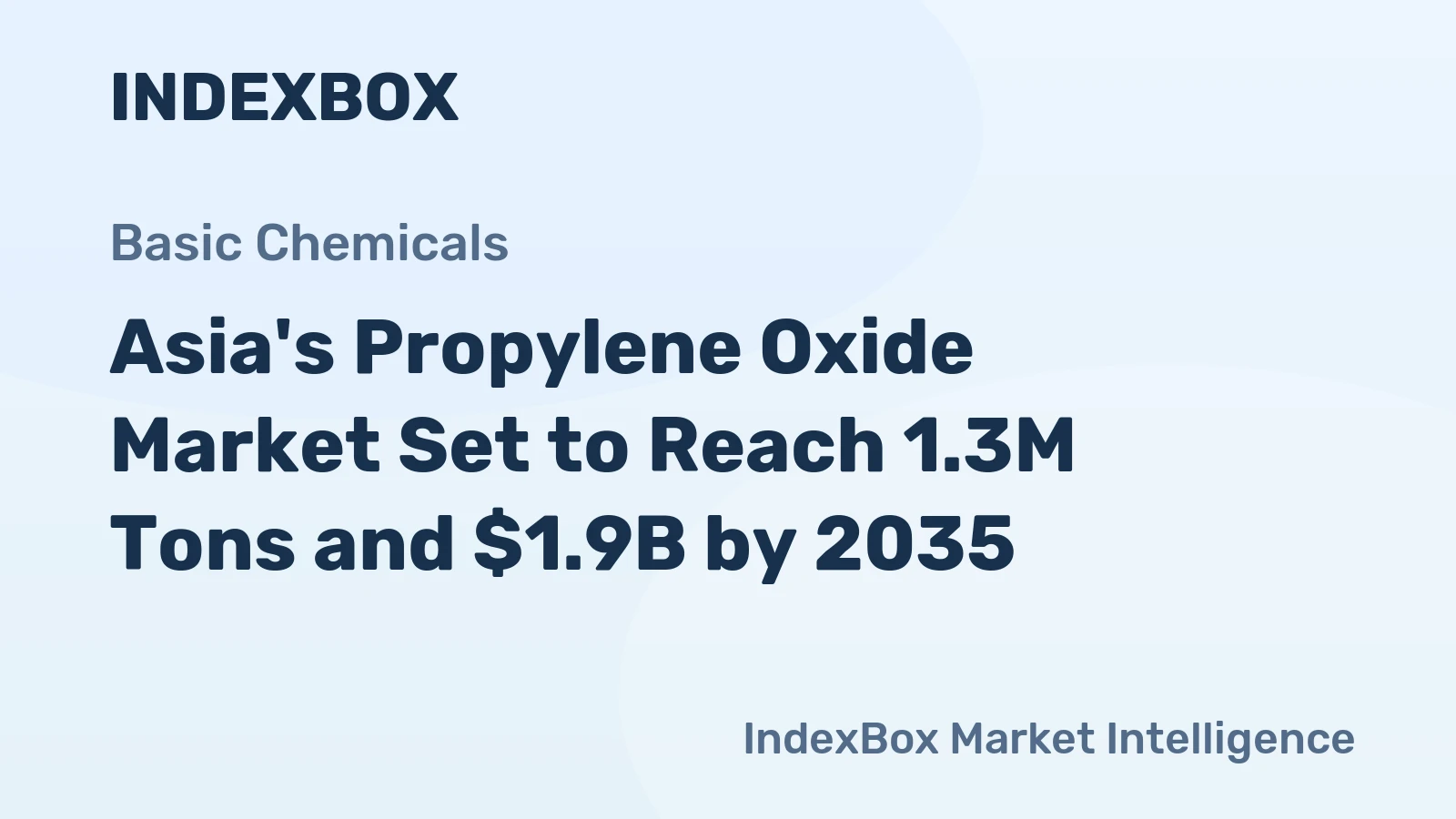 Asia's Propylene Oxide Market Set to Reach 1.3M Tons and $1.9B by 2035