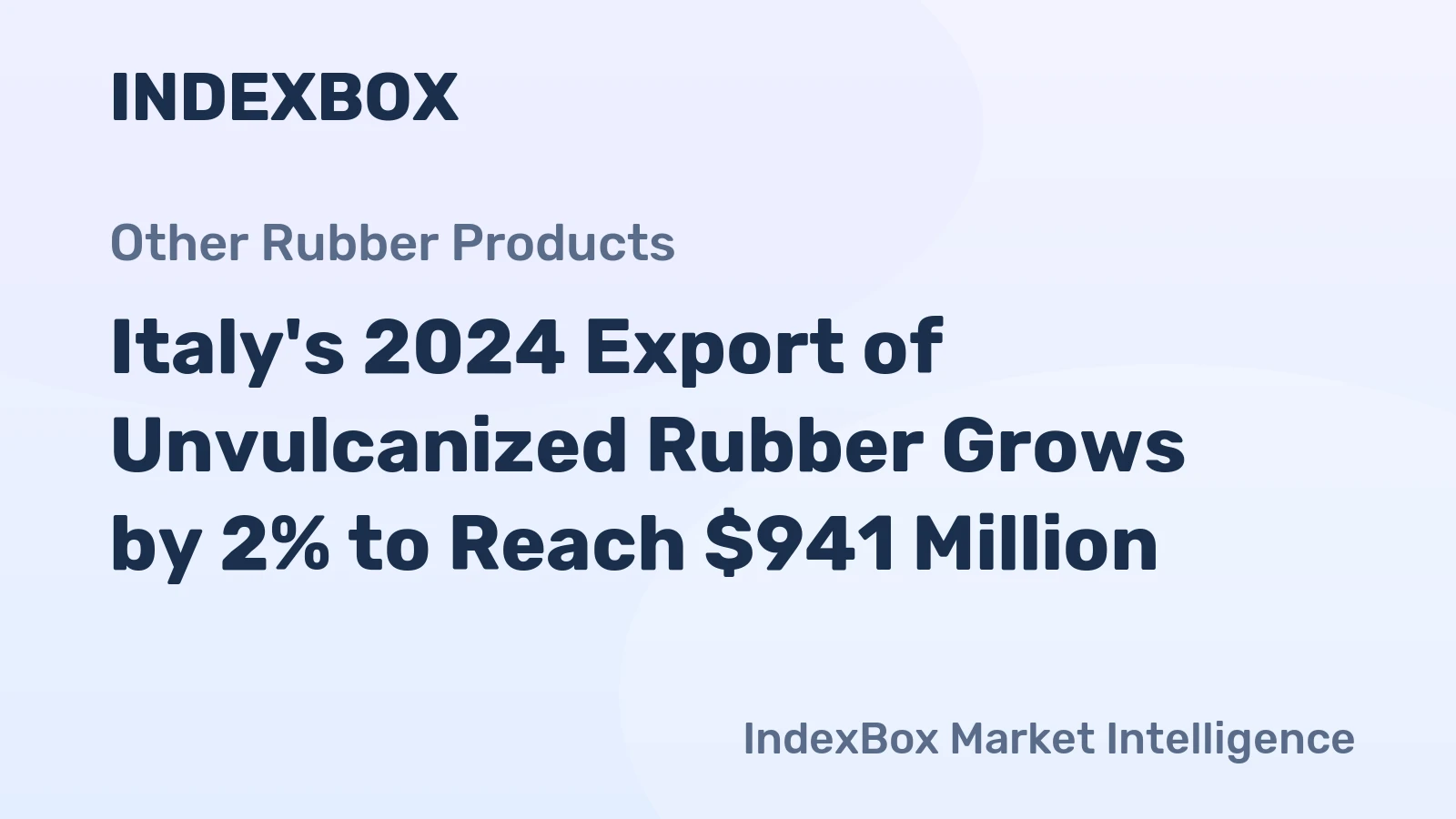 Italy's 2024 Export of Unvulcanized Rubber Grows by 2% to Reach $941 Million