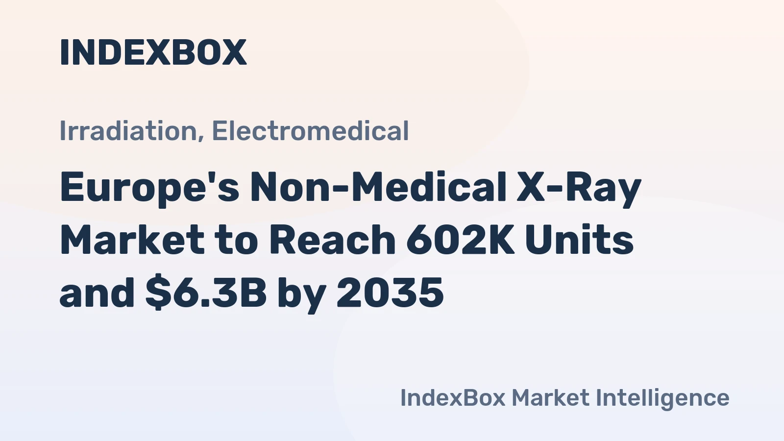 Europe's Non-Medical X-Ray Market to Reach 602K Units and $6.3B by 2035