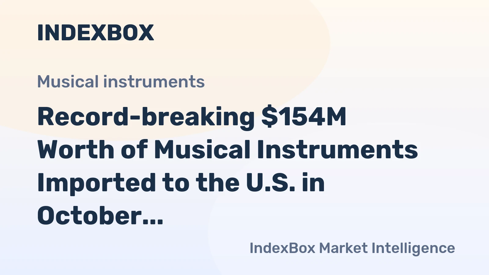 Record-breaking $154M Worth of Musical Instruments Imported to the U.S. in October 2023, Witnessing a Soaring 16%