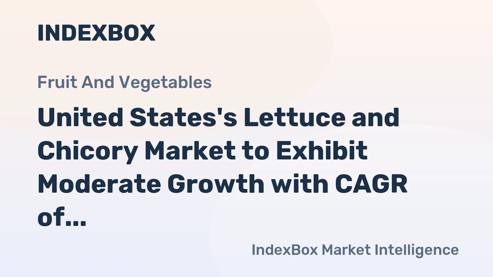 United States's Lettuce and Chicory Market to Exhibit Moderate Growth with CAGR of +0.6% from 2024 to 2035