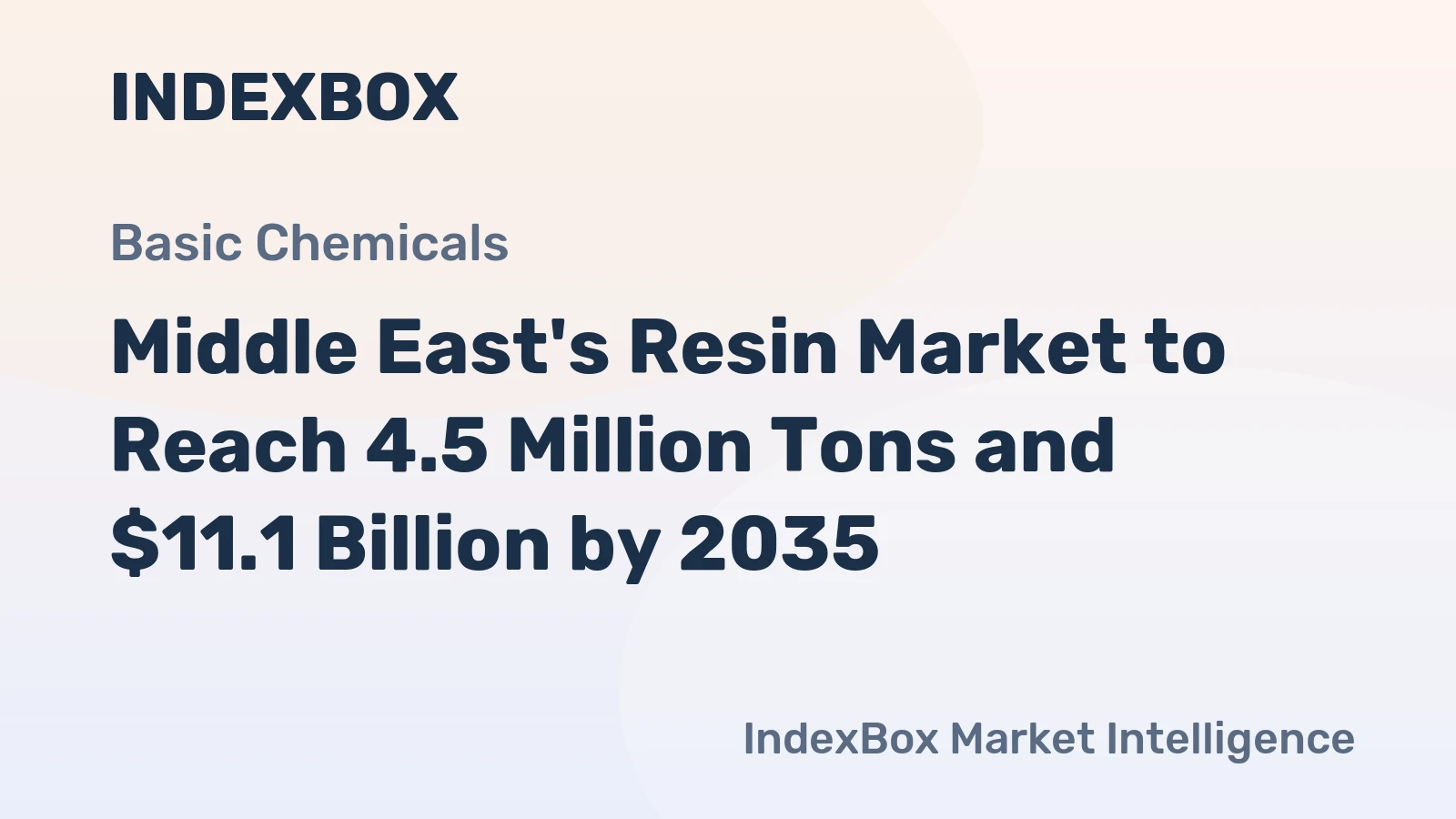 Middle East's Resin Market to Reach 4.5 Million Tons and $11.1 Billion by 2035