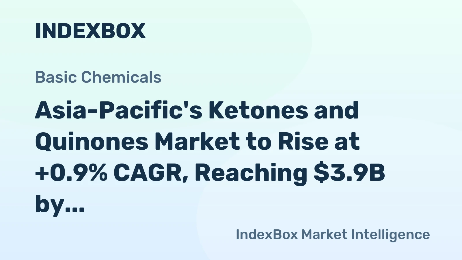 Asia-Pacific's Ketones and Quinones Market to Rise at +0.9% CAGR, Reaching $3.9B by 2035