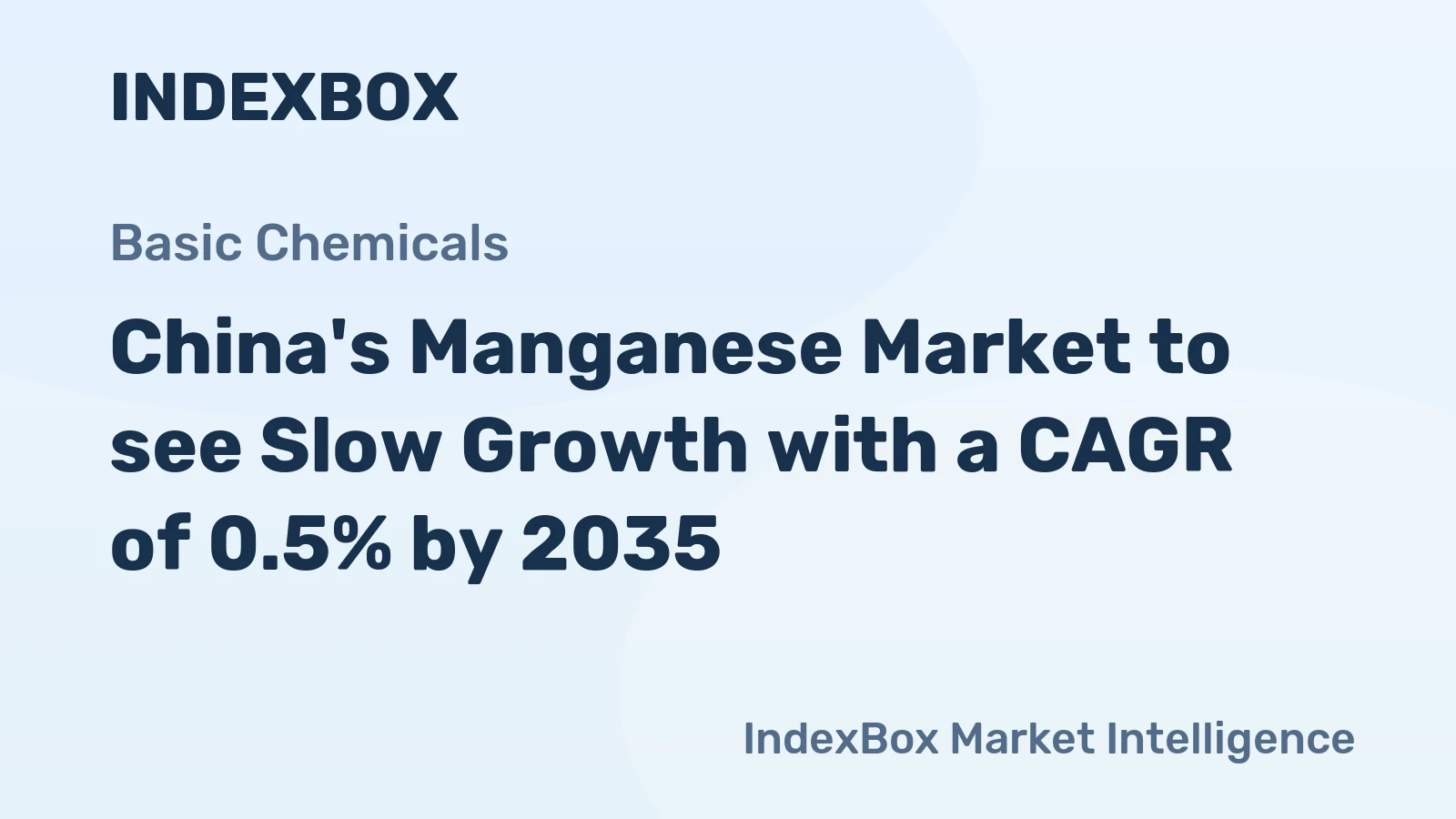 China's Manganese Market to see Slow Growth with a CAGR of 0.5% by 2035