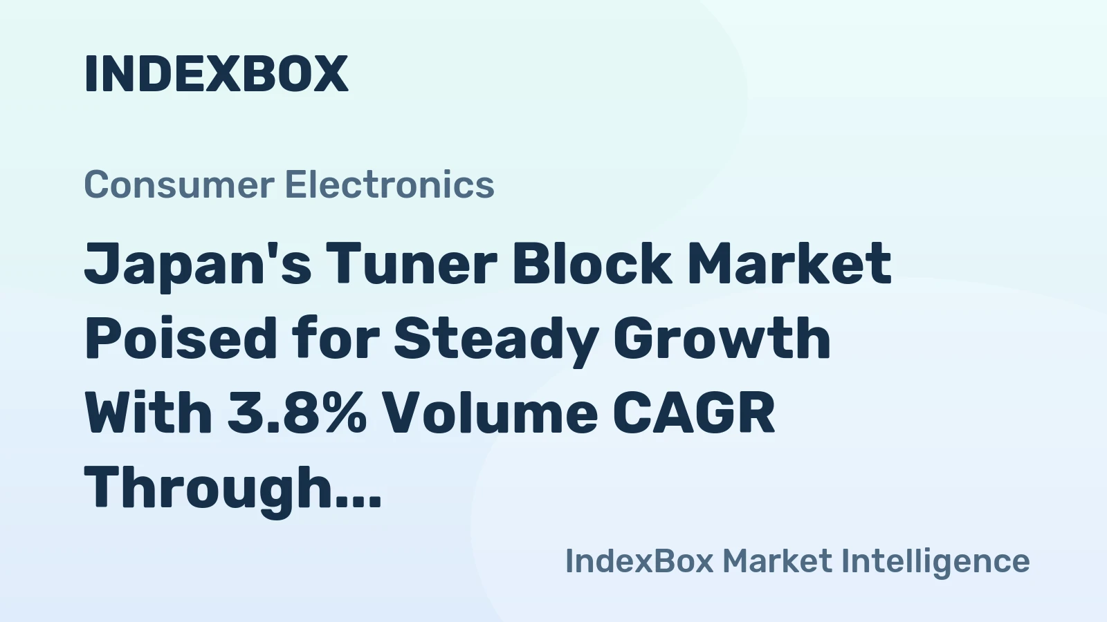 Japan's Tuner Block Market Poised for Steady Growth With 3.8% Volume CAGR Through 2035