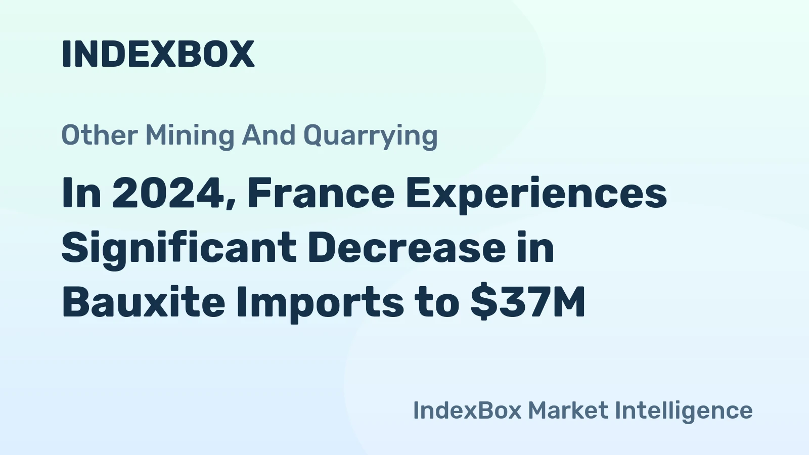In 2024, France Experiences Significant Decrease in Bauxite Imports to $37M