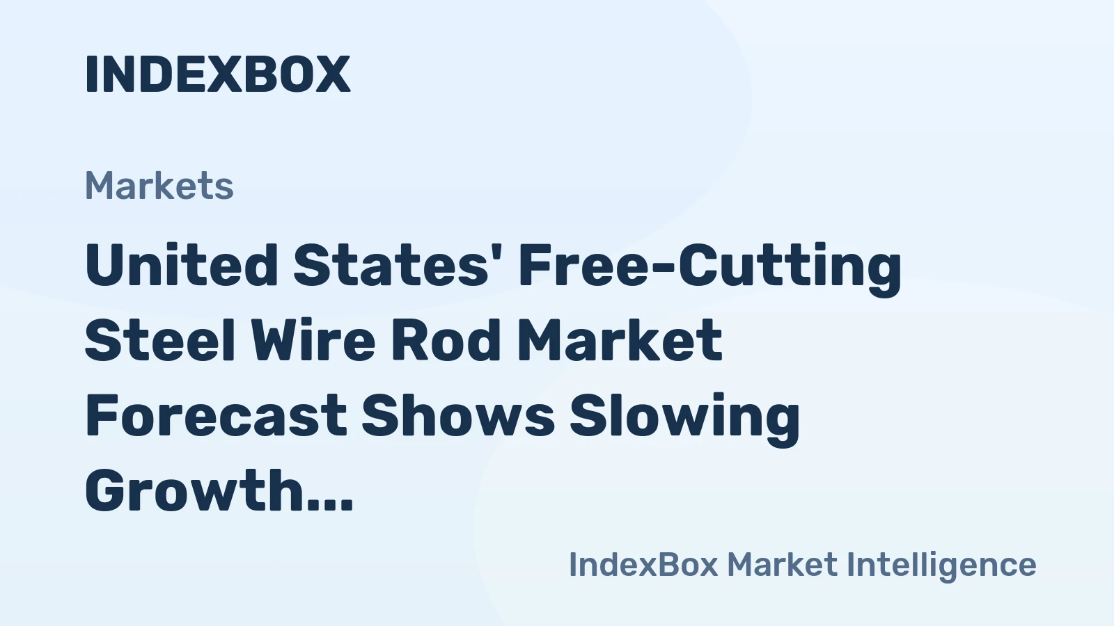 United States' Free-Cutting Steel Wire Rod Market Forecast Shows Slowing Growth With a 0.6% Volume CAGR to 2035