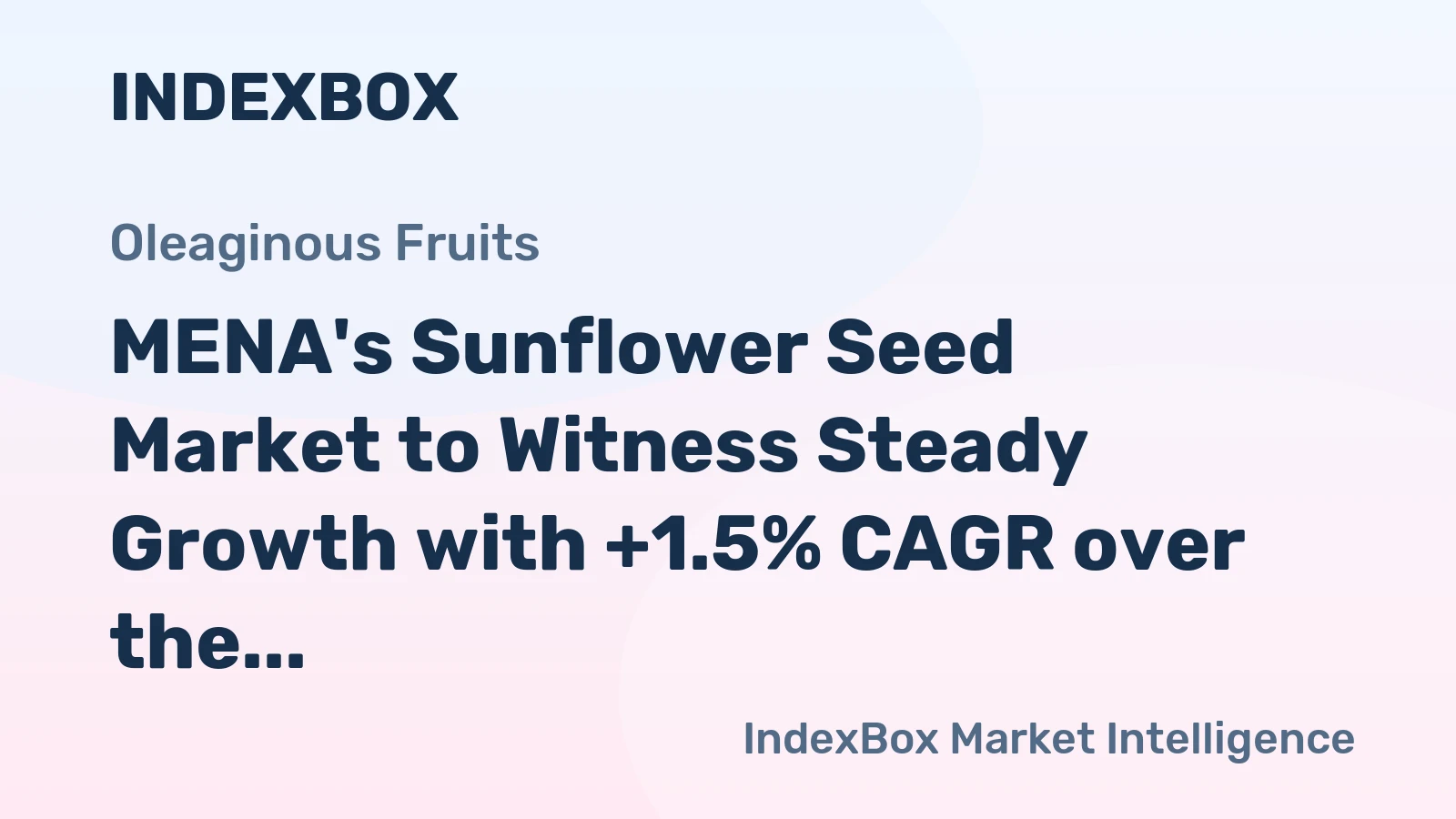 MENA's Sunflower Seed Market to Witness Steady Growth with +1.5% CAGR over the Next Decade