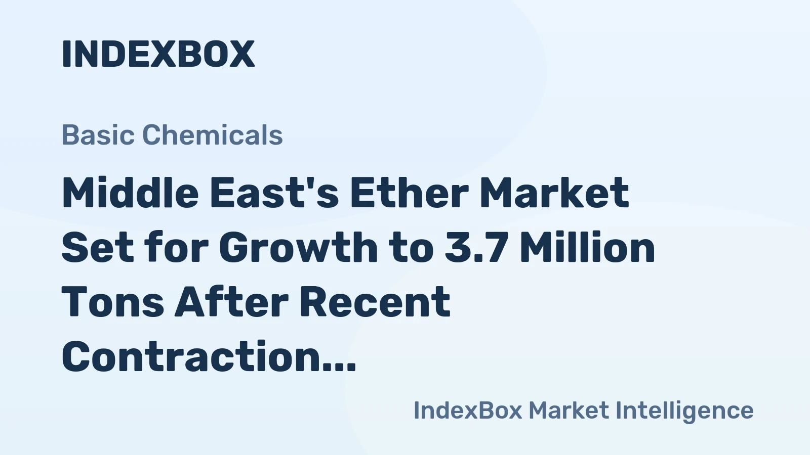 Middle East's Ether Market Set for Growth to 3.7 Million Tons After Recent Contraction