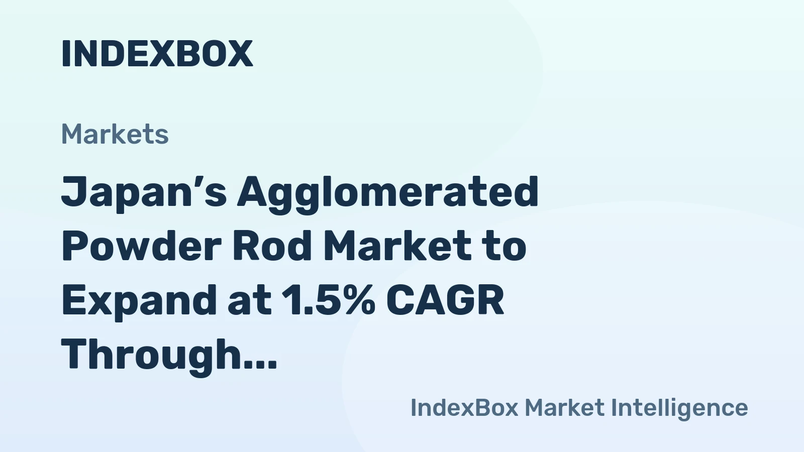 Japan’s Agglomerated Powder Rod Market to Expand at 1.5% CAGR Through 2035