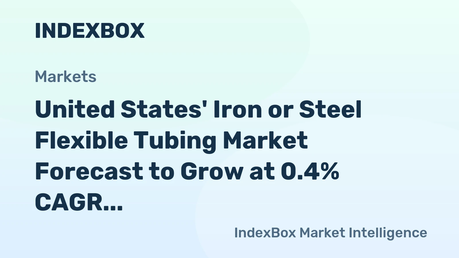 United States' Iron or Steel Flexible Tubing Market Forecast to Grow at 0.4% CAGR Through 2035