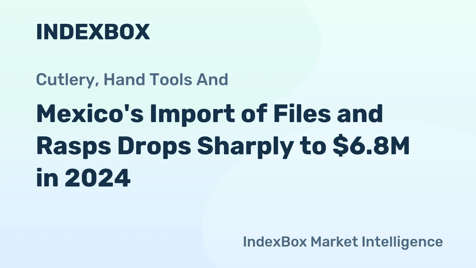 Mexico's Import of Files and Rasps Drops Sharply to $6.8M in 2024