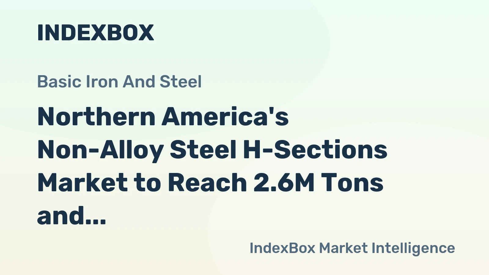 Northern America's Non-Alloy Steel H-Sections Market to Reach 2.6M Tons and $3.3B by 2035