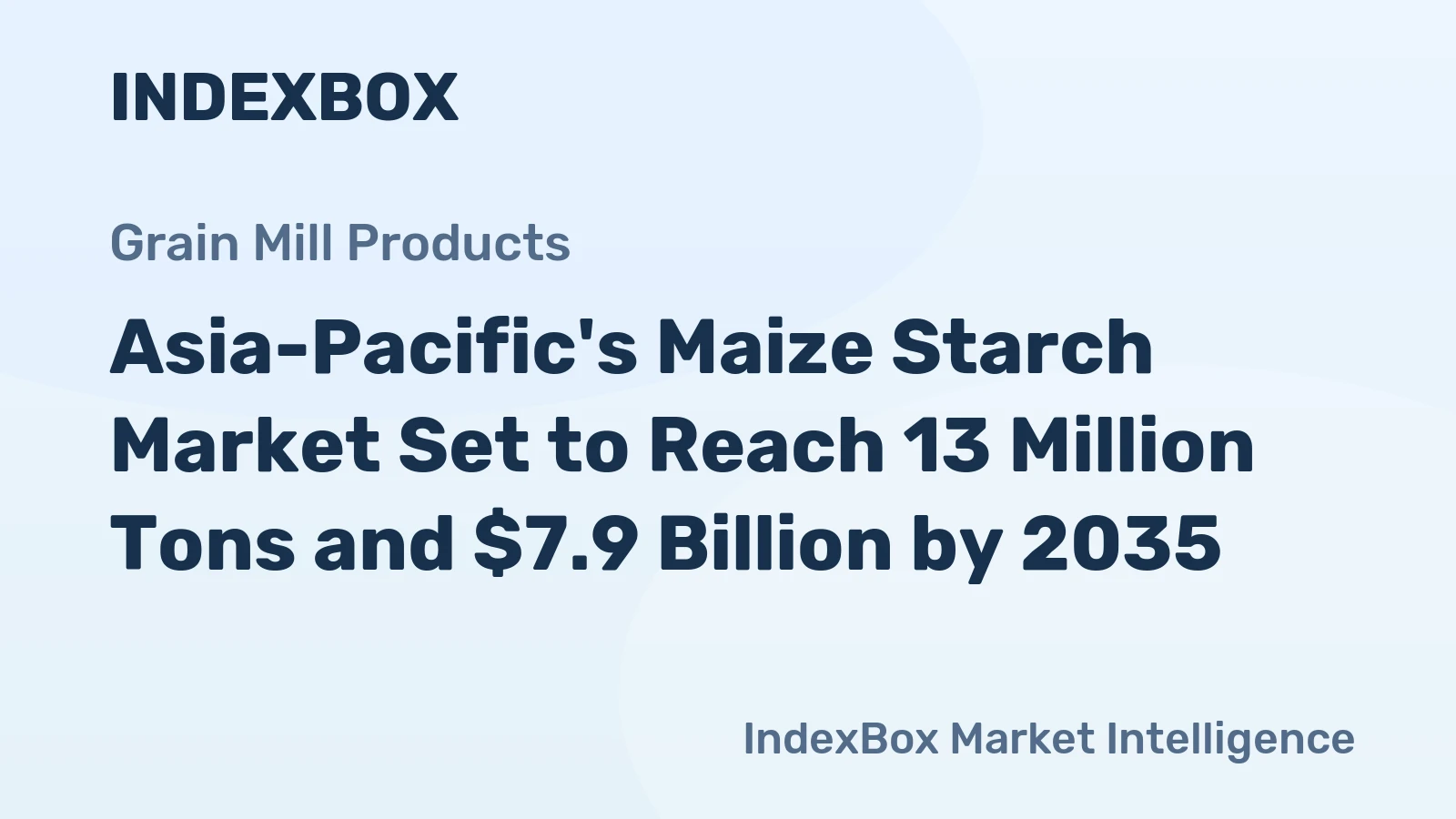 Asia-Pacific's Maize Starch Market Set to Reach 13 Million Tons and $7.9 Billion by 2035