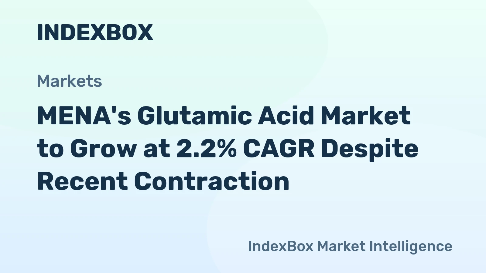 MENA's Glutamic Acid Market to Grow at 2.2% CAGR Despite Recent Contraction