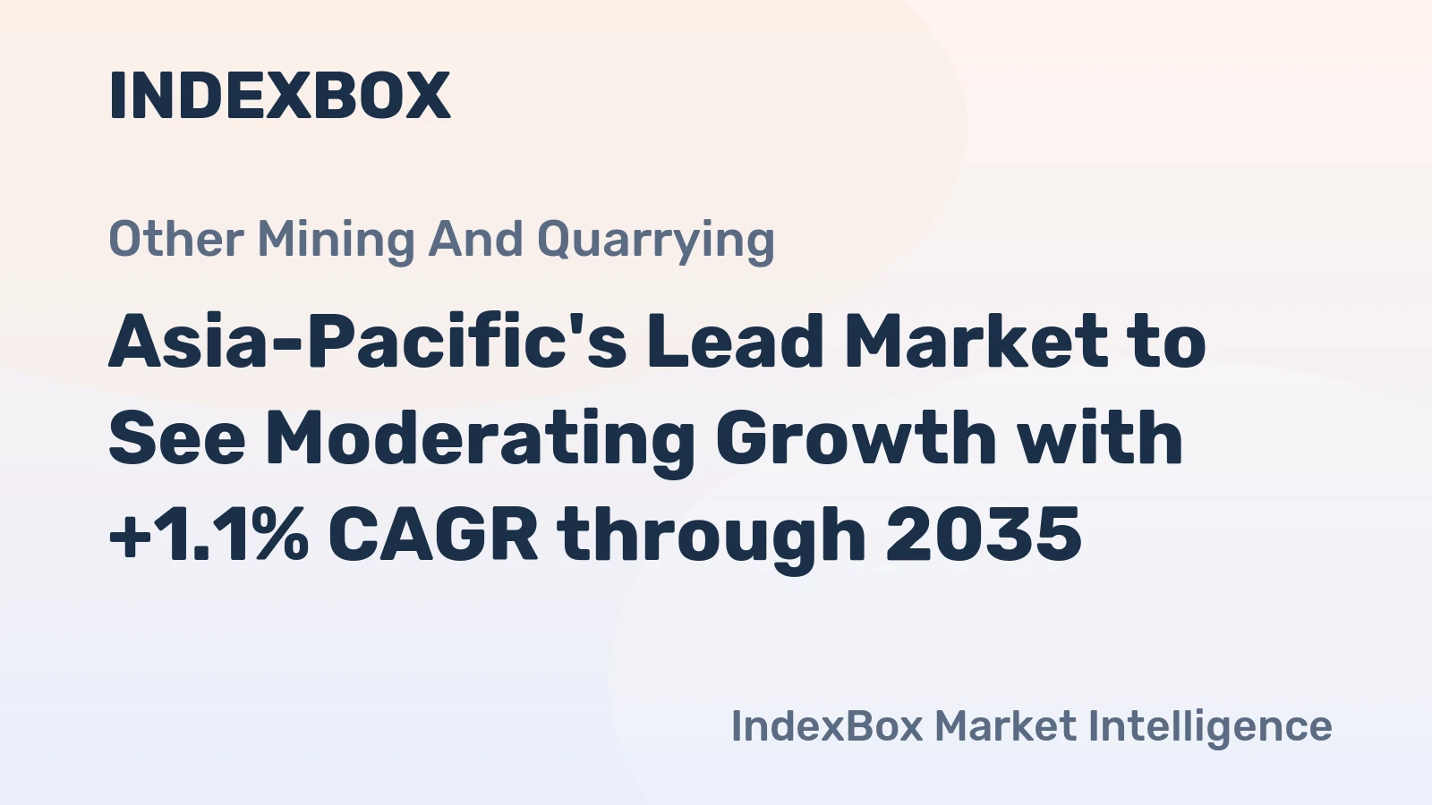Asia-Pacific's Lead Market to See Moderating Growth with +1.1% CAGR through 2035