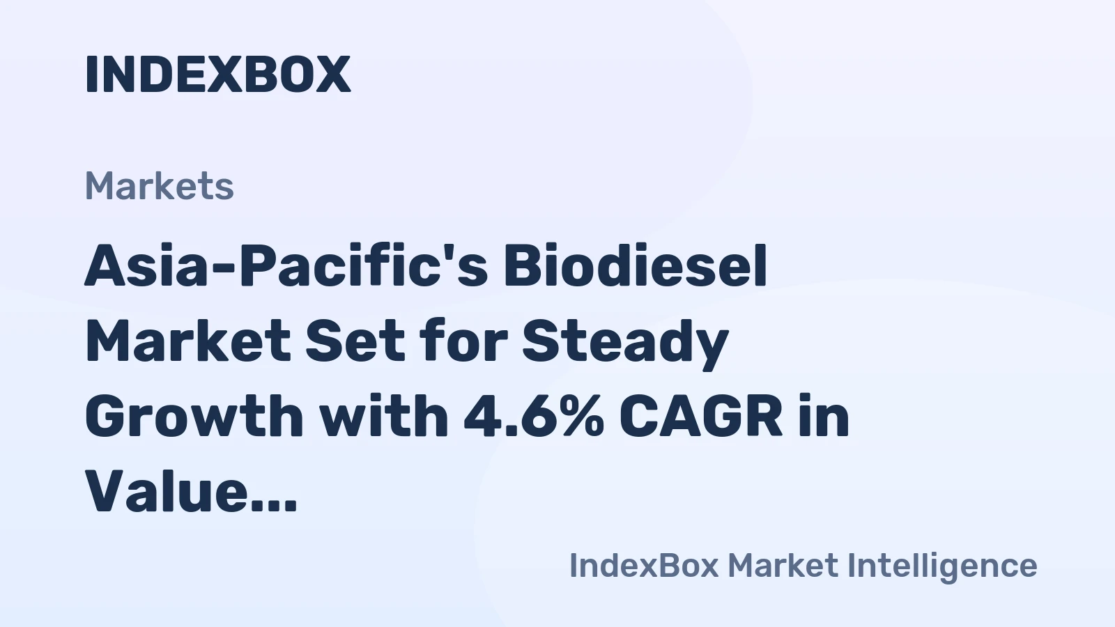 Asia-Pacific's Biodiesel Market Set for Steady Growth with 4.6% CAGR in Value Through 2035