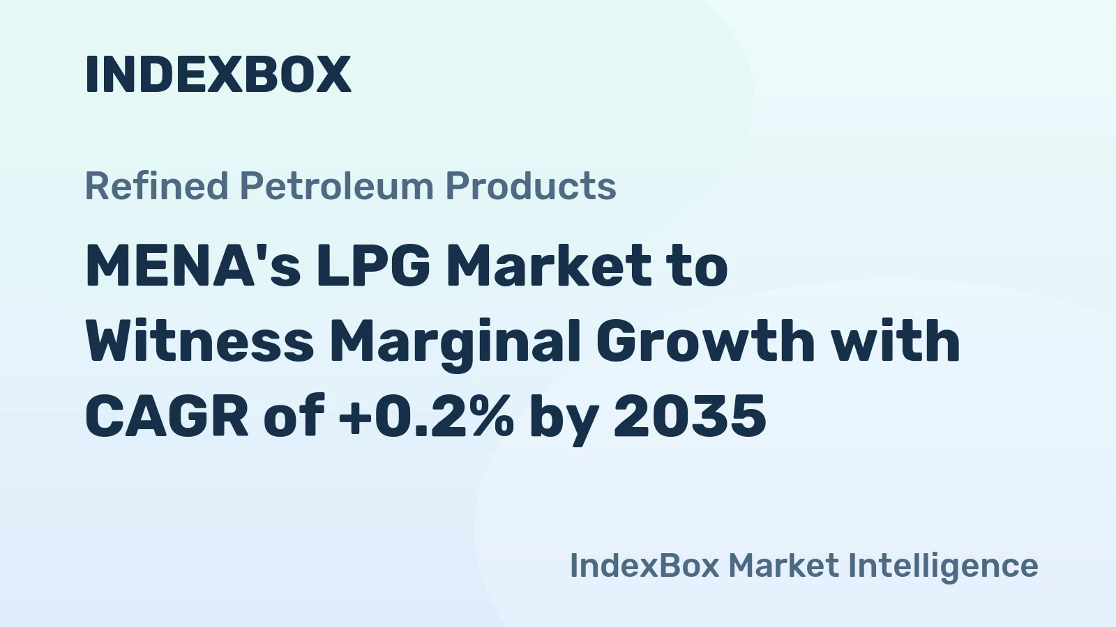 MENA's LPG Market to Witness Marginal Growth with CAGR of +0.2% by 2035