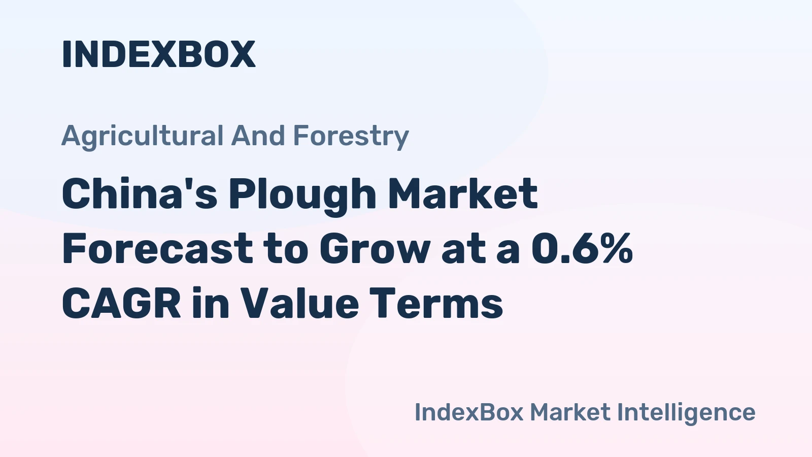 China's Plough Market Forecast to Grow at a 0.6% CAGR in Value Terms