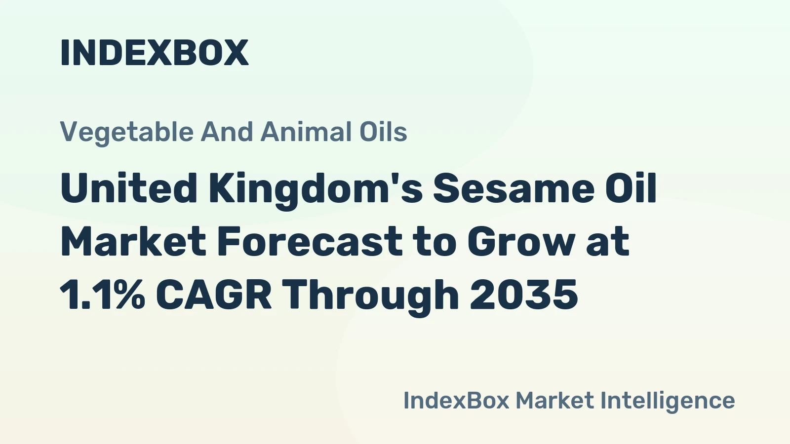 United Kingdom's Sesame Oil Market Forecast to Grow at 1.1% CAGR Through 2035