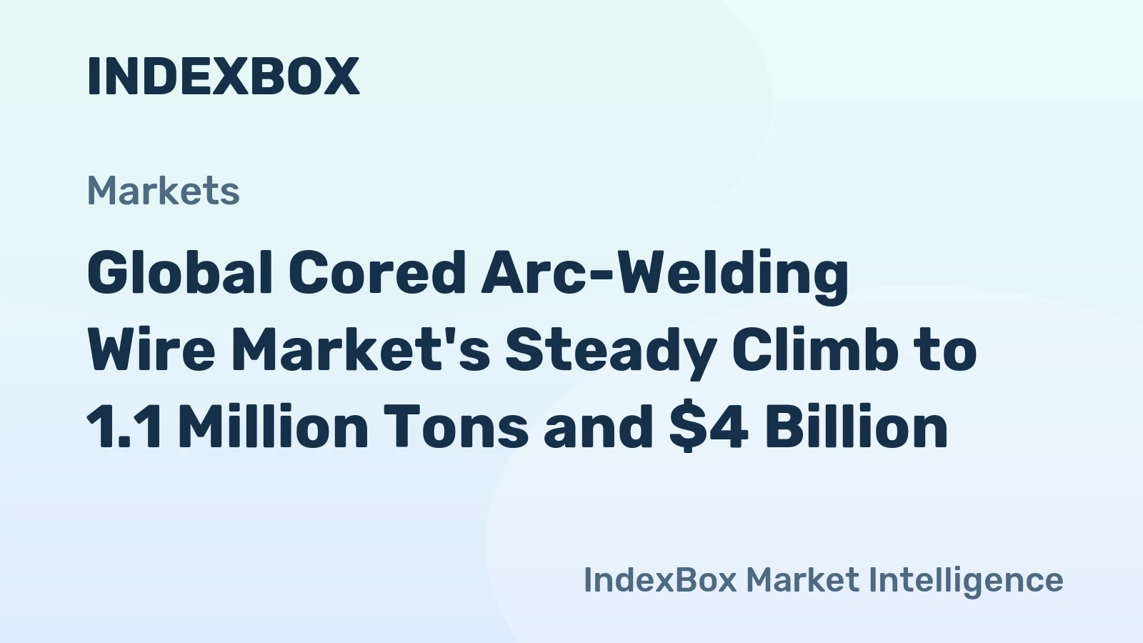 Global Cored Arc-Welding Wire Market's Steady Climb to 1.1 Million Tons and $4 Billion