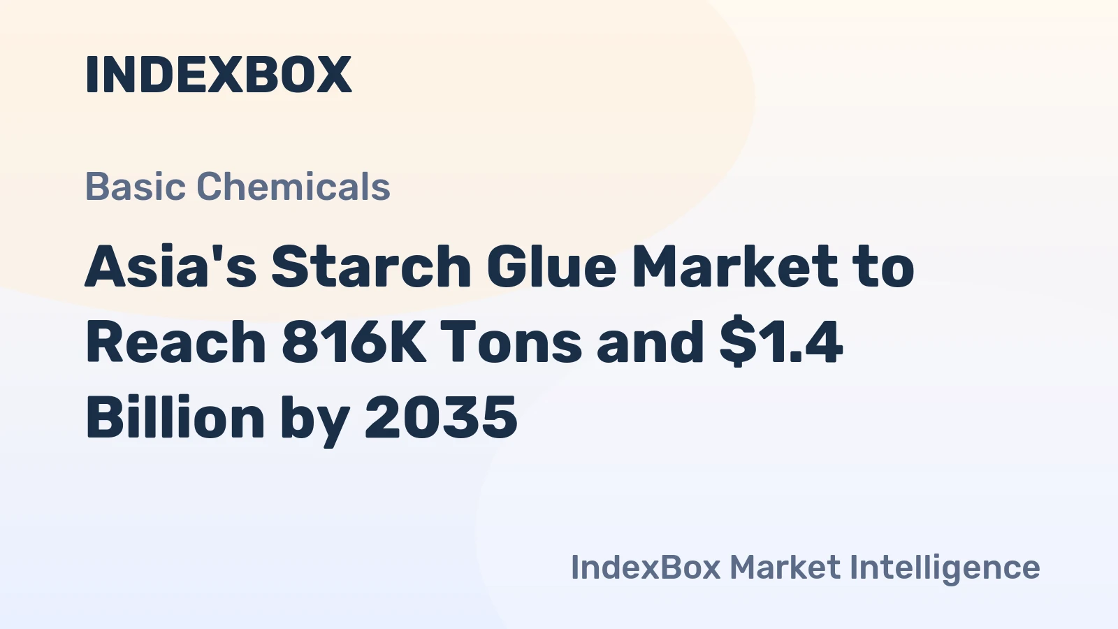 Asia's Starch Glue Market to Reach 816K Tons and $1.4 Billion by 2035