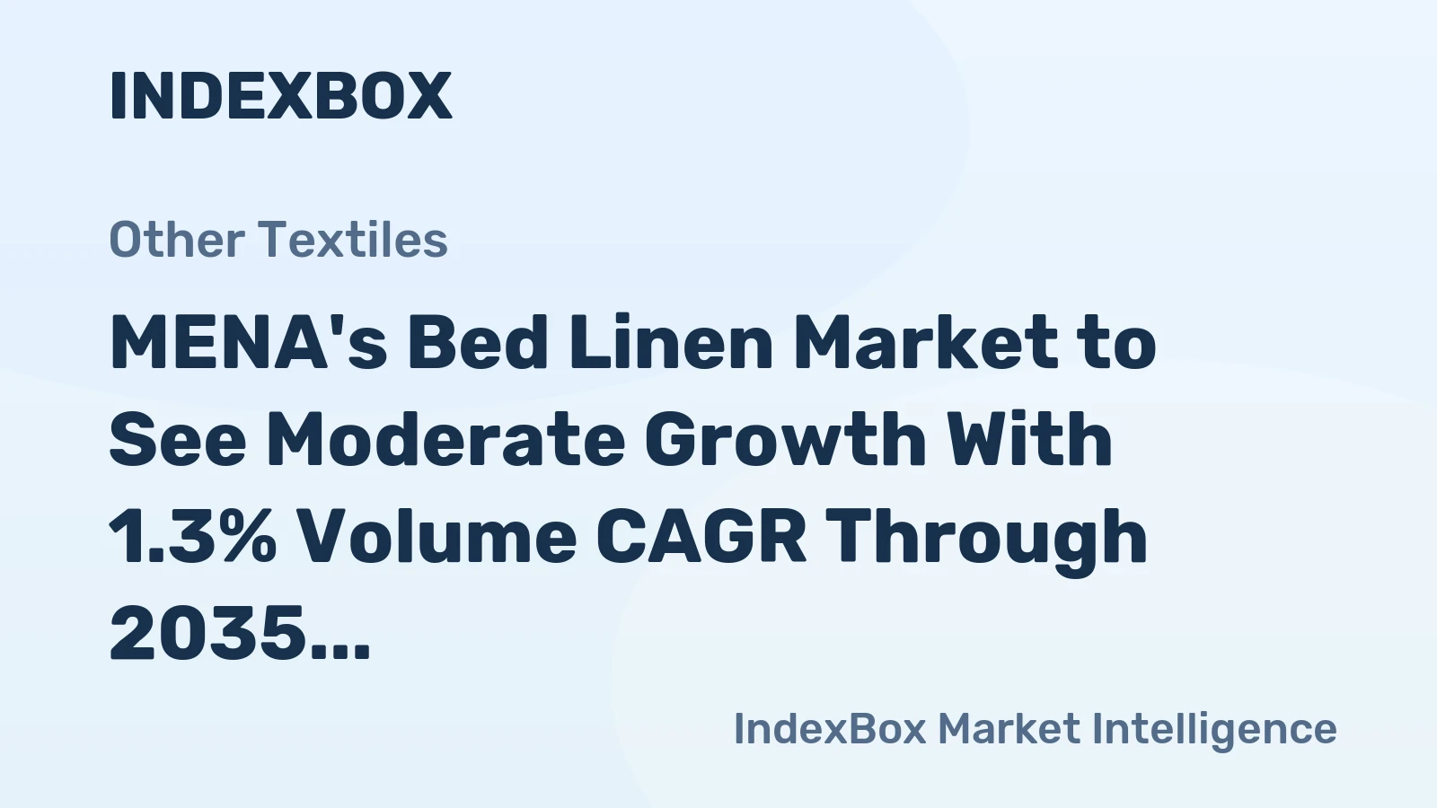 MENA's Bed Linen Market to See Moderate Growth With 1.3% Volume CAGR Through 2035