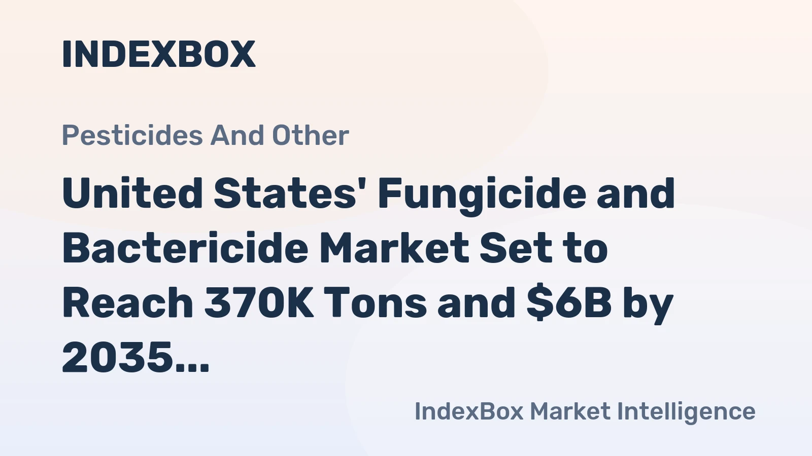United States' Fungicide and Bactericide Market Set to Reach 370K Tons and $6B by 2035