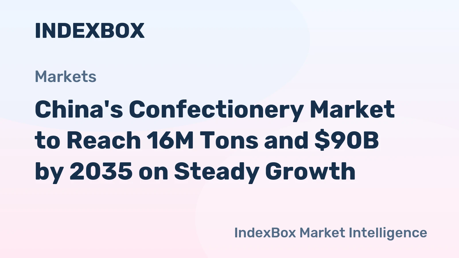 China's Confectionery Market to Reach 16M Tons and $90B by 2035 on Steady Growth