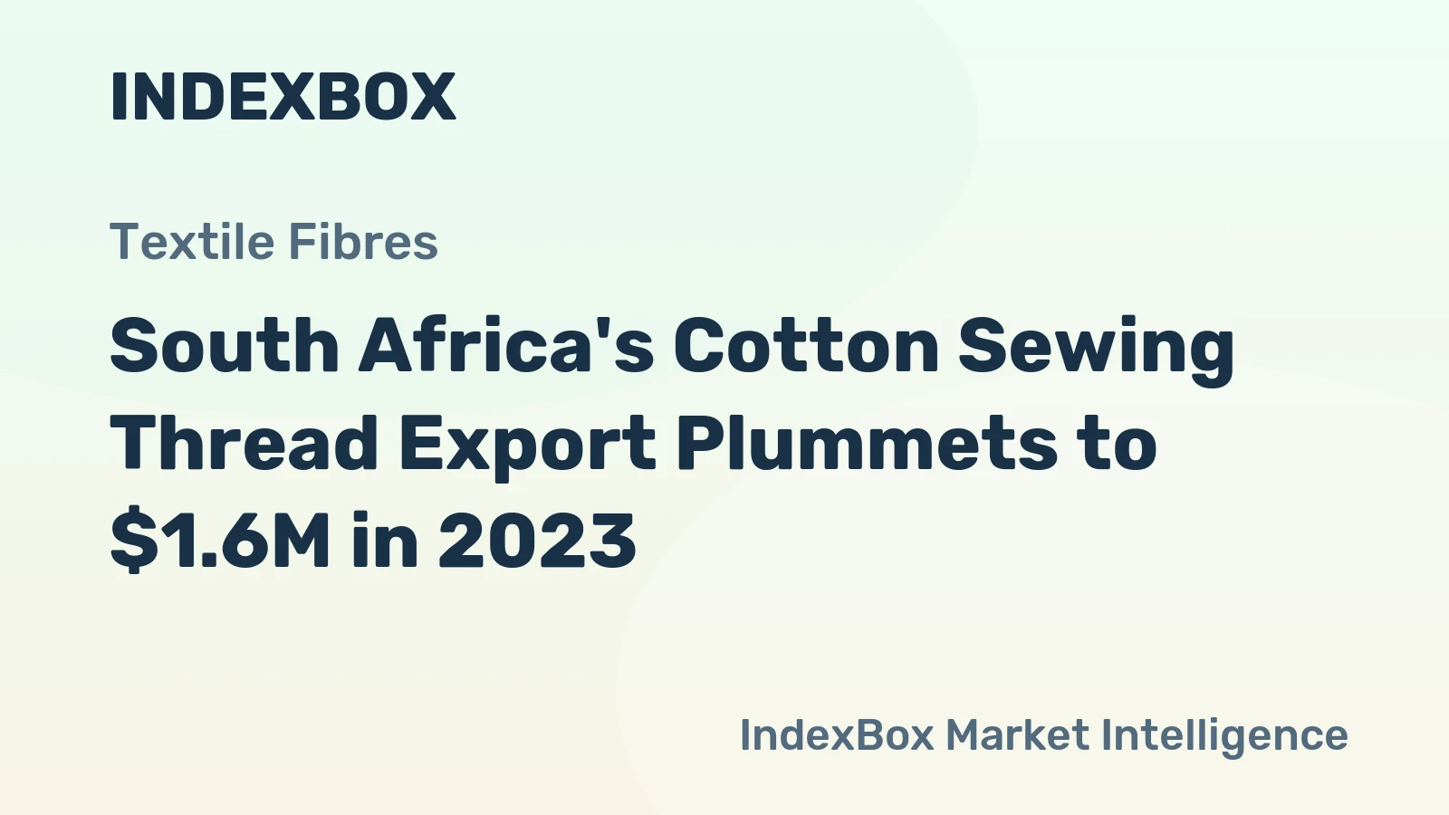 South Africa's Cotton Sewing Thread Export Plummets to $1.6M in 2023