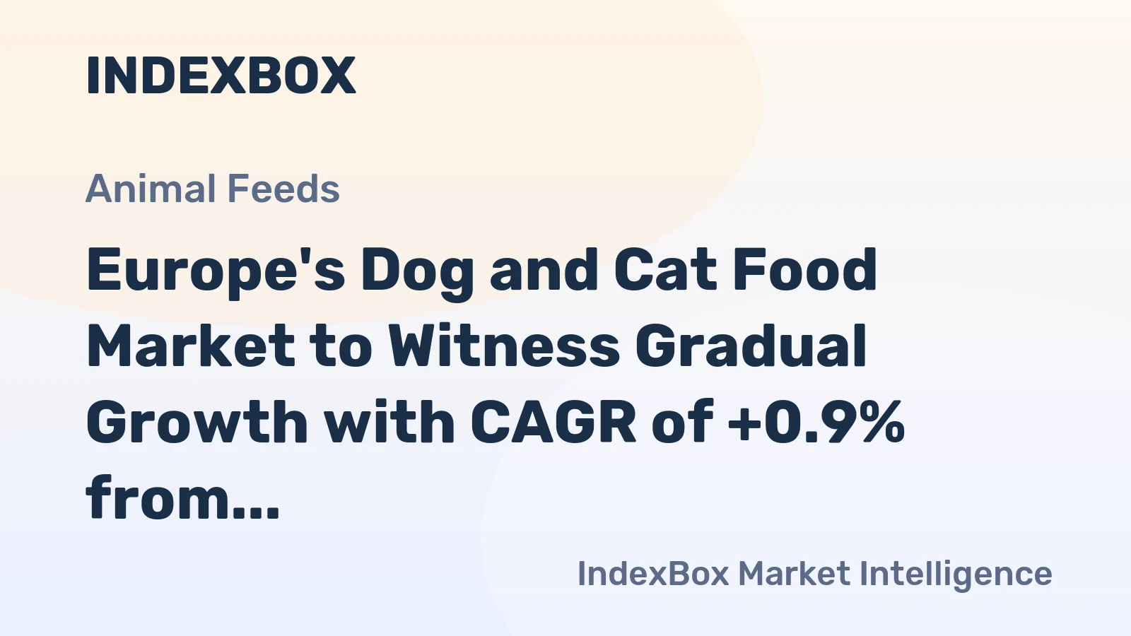 Europe's Dog and Cat Food Market to Witness Gradual Growth with CAGR of +0.9% from 2024 to 2035