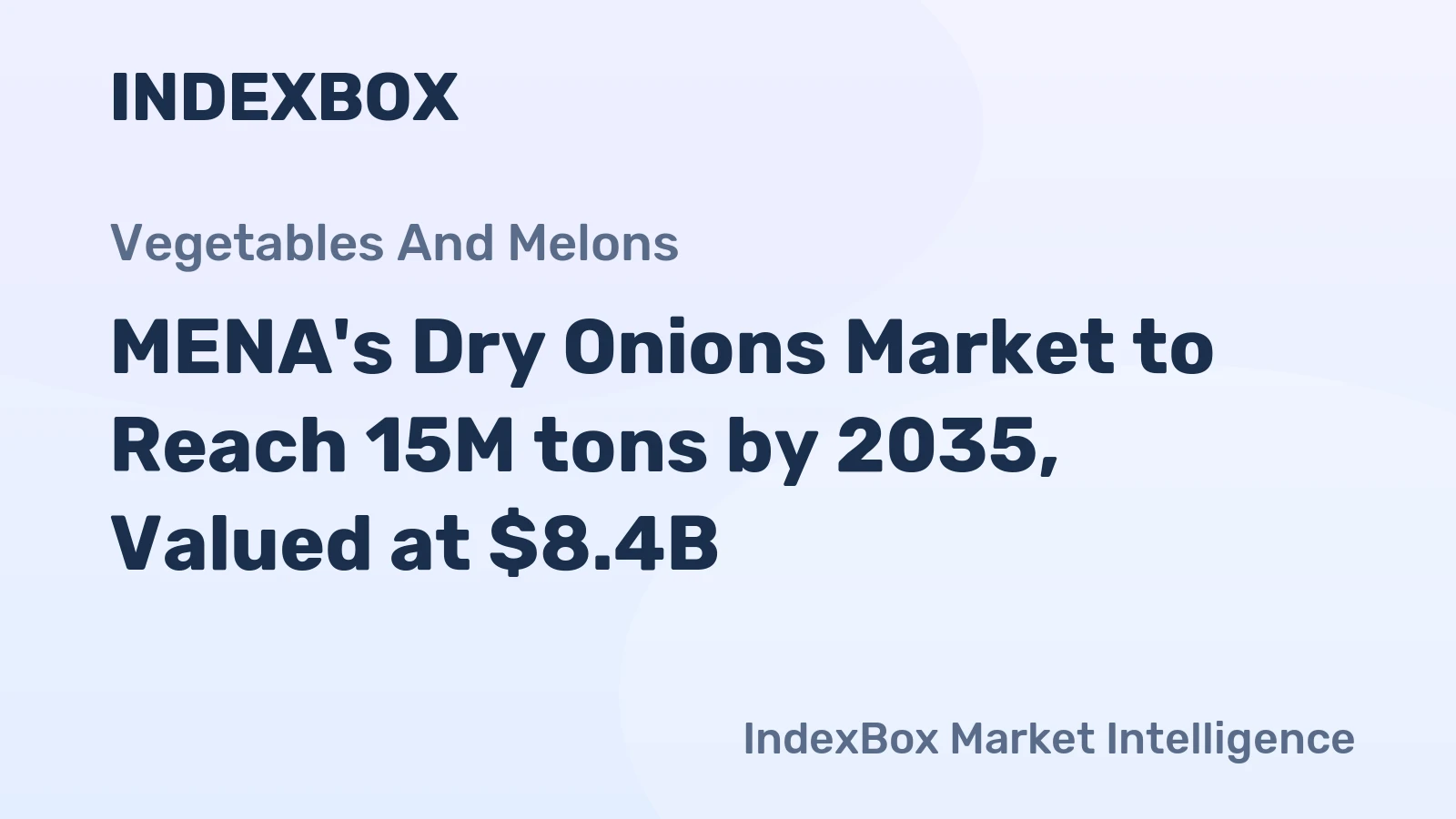 MENA's Dry Onions Market to Reach 15M tons by 2035, Valued at $8.4B