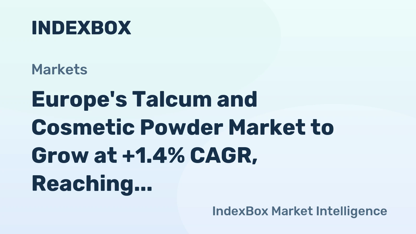 Europe's Talcum and Cosmetic Powder Market to Grow at +1.4% CAGR, Reaching $1.6B by 2035