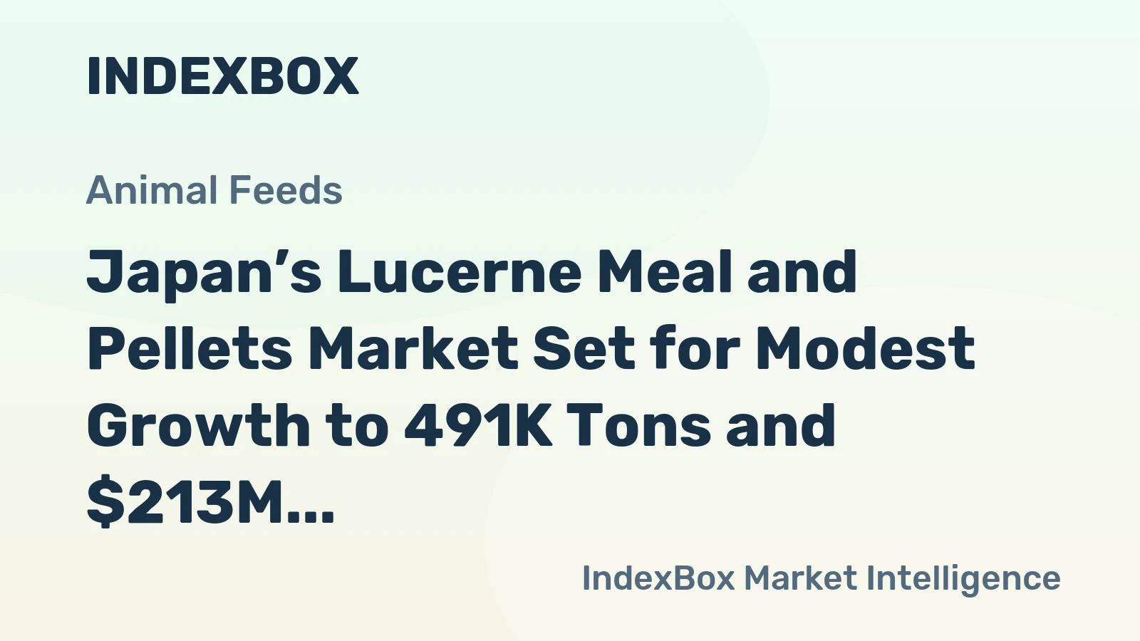 Japan’s Lucerne Meal and Pellets Market Set for Modest Growth to 491K Tons and $213M