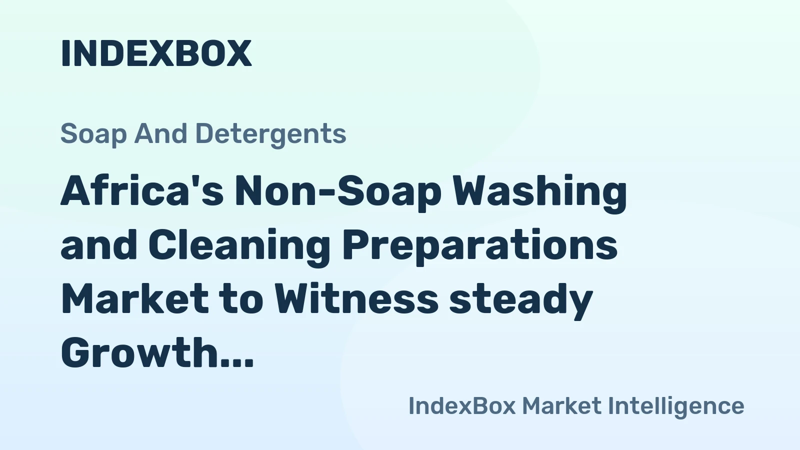 Africa's Non-Soap Washing and Cleaning Preparations Market to Witness steady Growth with a CAGR of +3.5% from 2023 to 2035