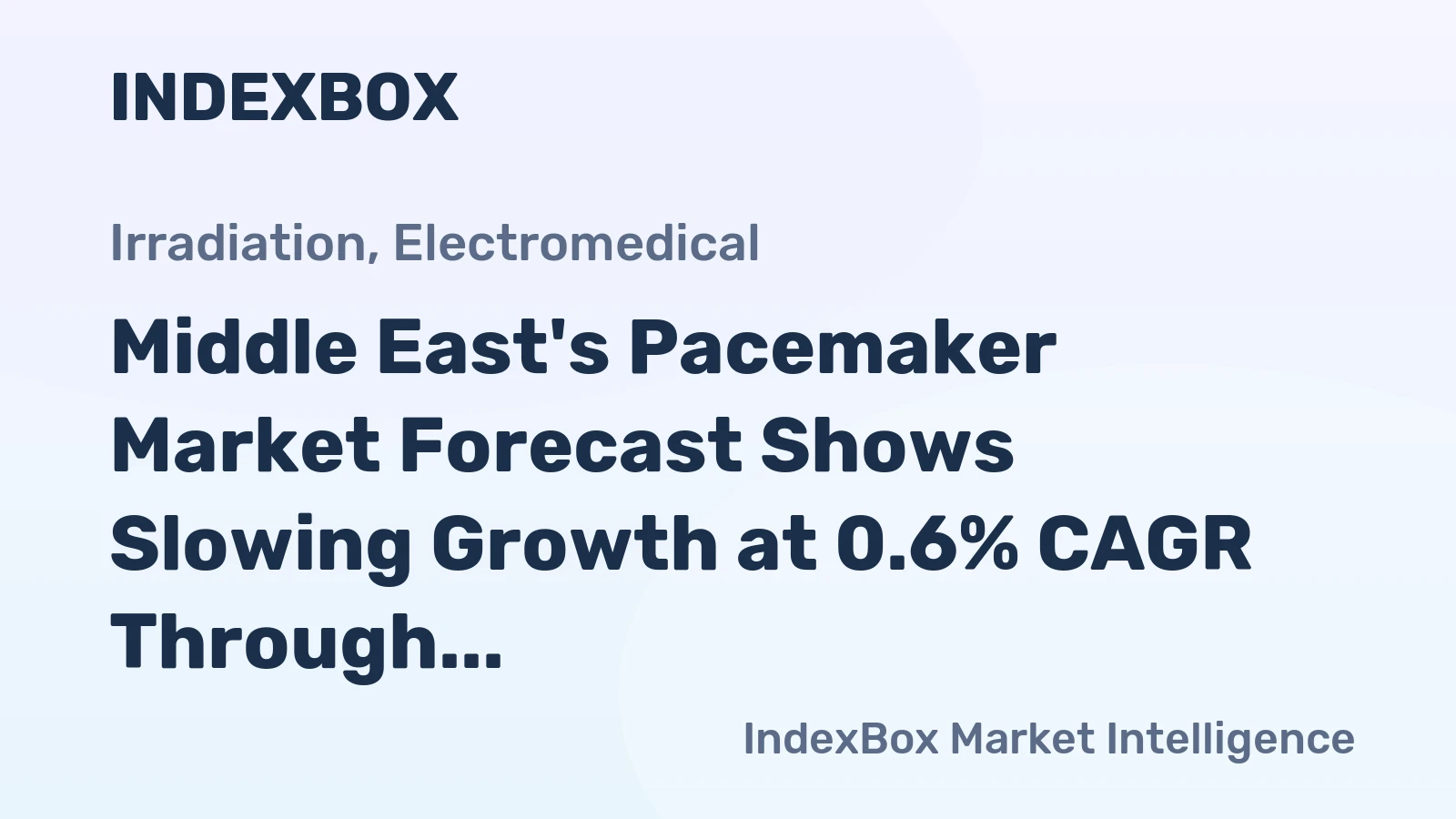 Middle East's Pacemaker Market Forecast Shows Slowing Growth at 0.6% CAGR Through 2035