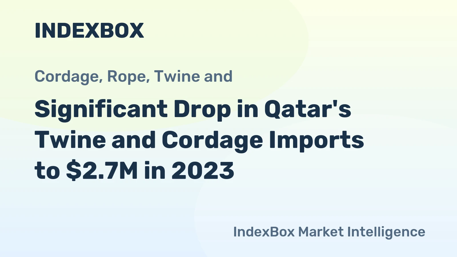 Significant Drop in Qatar's Twine and Cordage Imports to $2.7M in 2023