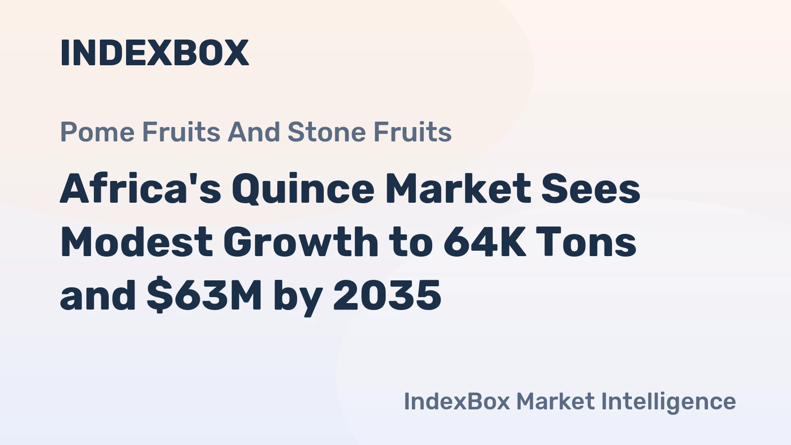 Africa's Quince Market Sees Modest Growth to 64K Tons and $63M by 2035