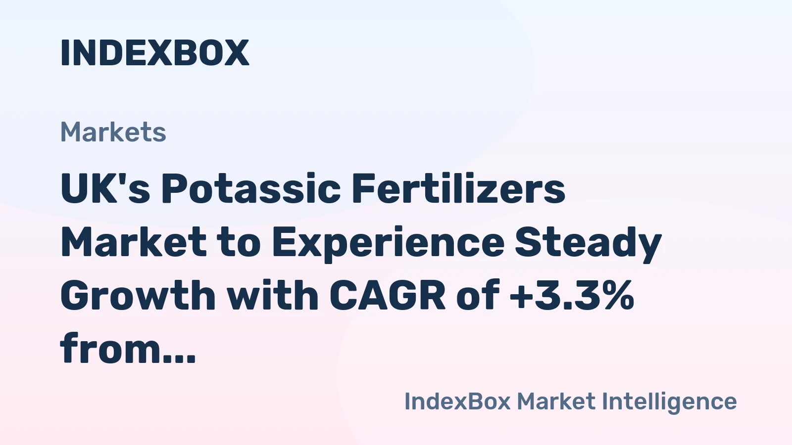 UK's Potassic Fertilizers Market to Experience Steady Growth with CAGR of +3.3% from 2024-2035