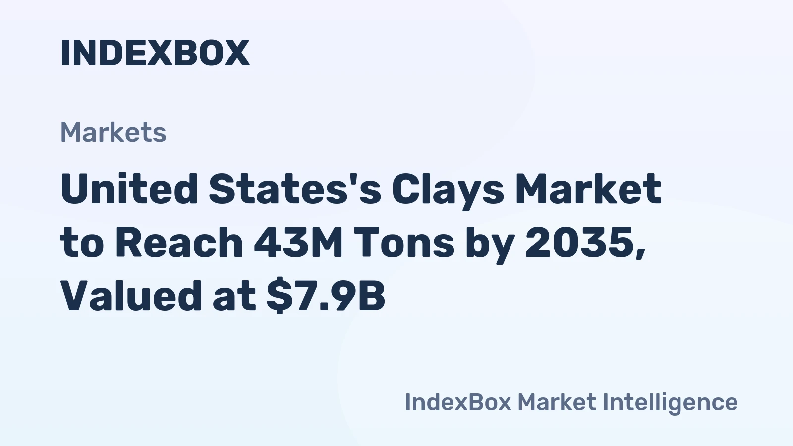 United States's Clays Market to Reach 43M Tons by 2035, Valued at $7.9B