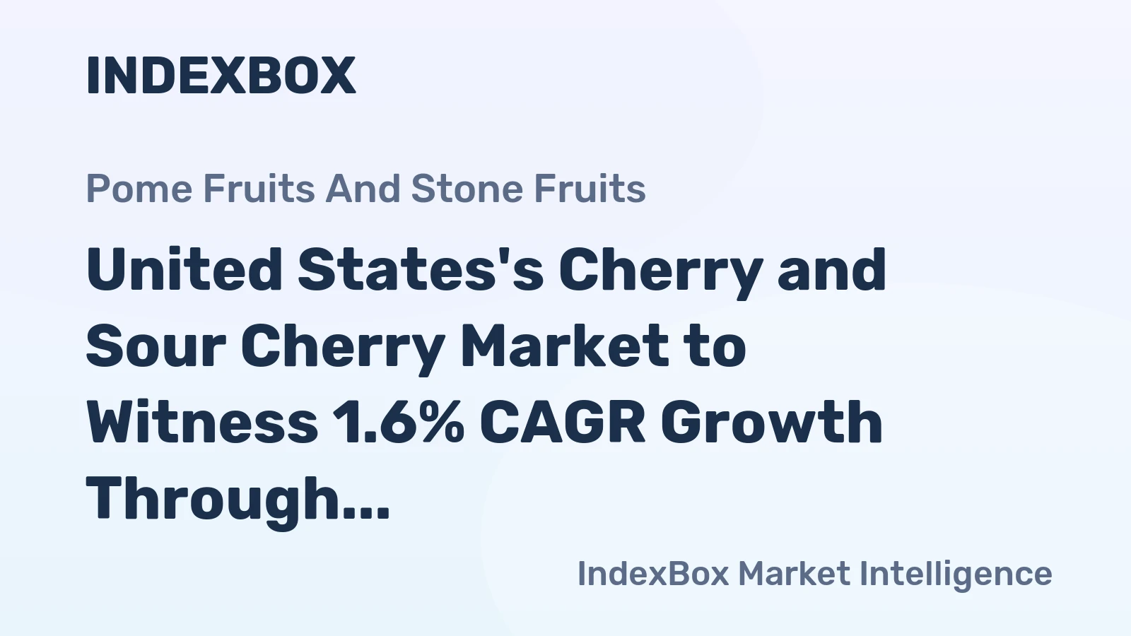 United States's Cherry and Sour Cherry Market to Witness 1.6% CAGR Growth Through 2035
