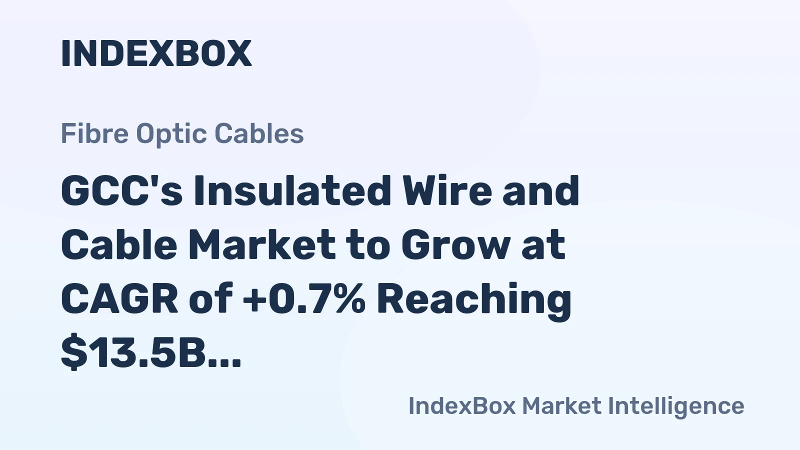 GCC's Insulated Wire and Cable Market to Grow at CAGR of +0.7% Reaching $13.5B by 2035