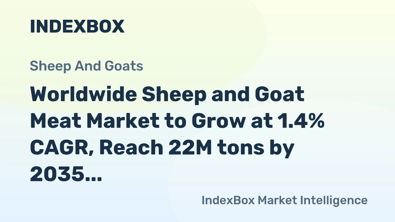 Worldwide Sheep and Goat Meat Market to Grow at 1.4% CAGR, Reach 22M tons by 2035