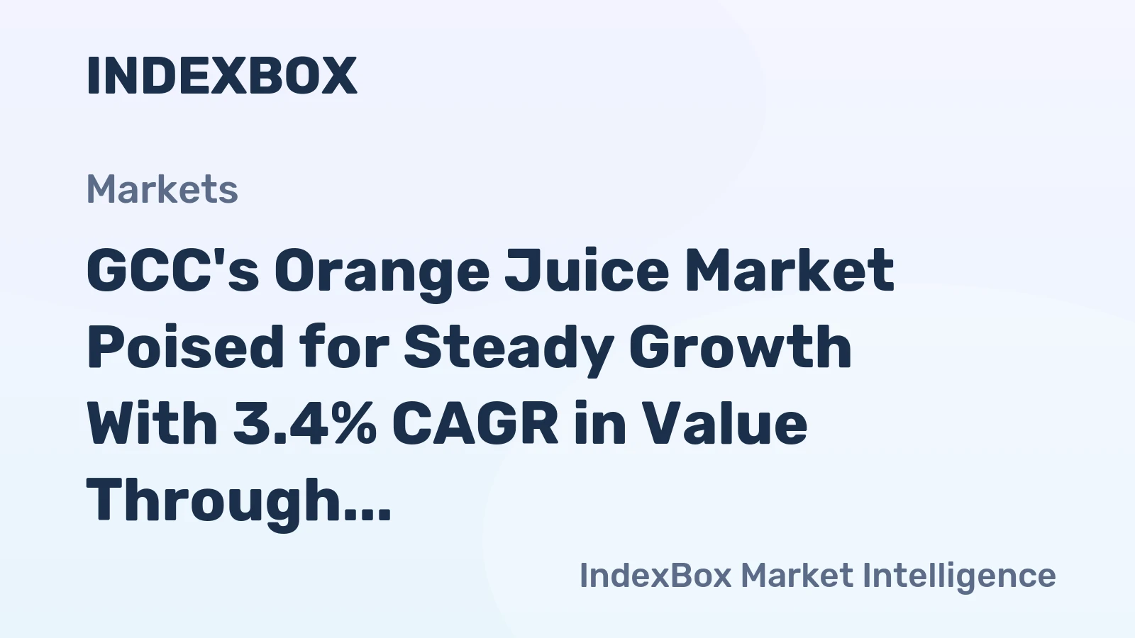 GCC's Orange Juice Market Poised for Steady Growth With 3.4% CAGR in Value Through 2035