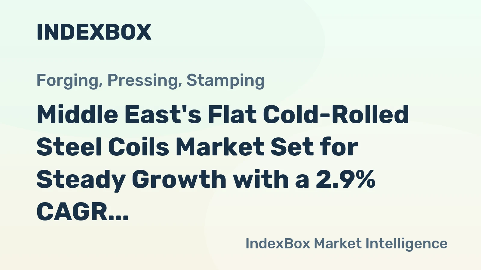 Middle East's Flat Cold-Rolled Steel Coils Market Set for Steady Growth with a 2.9% CAGR in Value