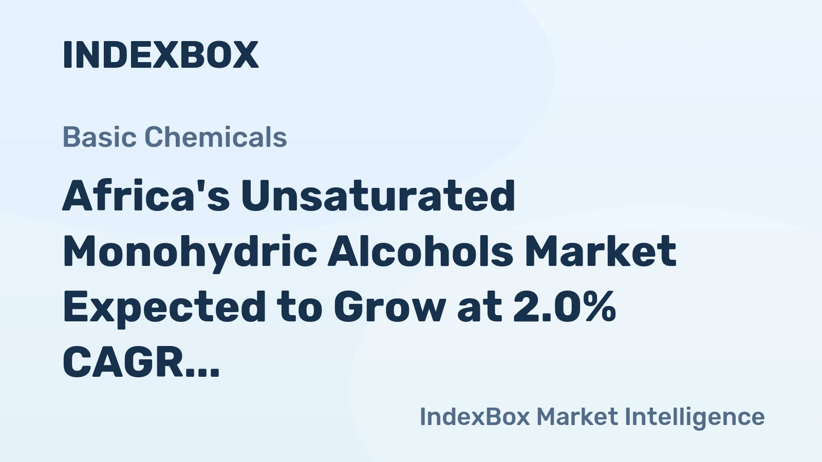 Africa's Unsaturated Monohydric Alcohols Market Expected to Grow at 2.0% CAGR Over Next Decade
