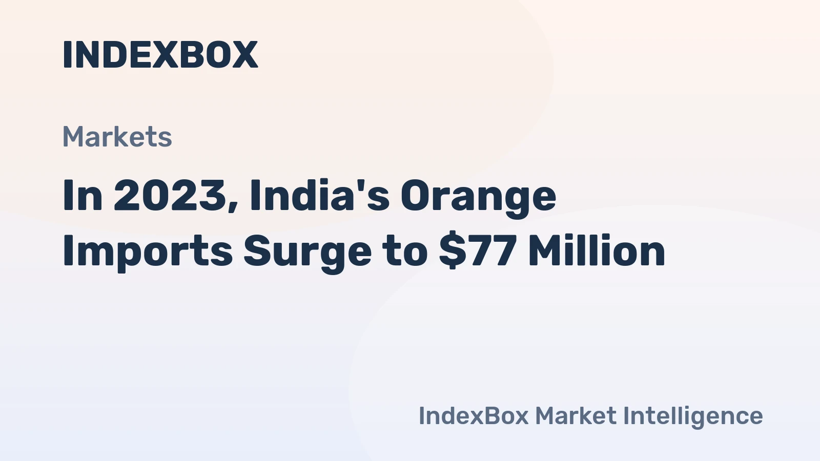 In 2023, India's Orange Imports Surge to $77 Million
