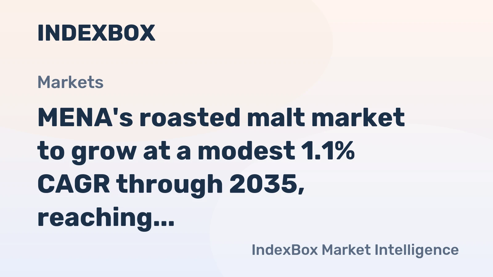 MENA's roasted malt market to grow at a modest 1.1% CAGR through 2035, reaching 317K tons, driven by sustained regional demand.